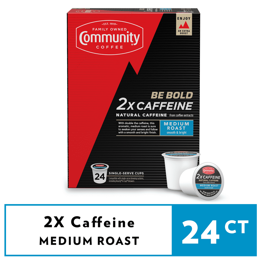 Community Coffee 2x Caffeine Pods for Keurig K-cups 24 Count - Walmart ...