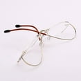 Agstum Flexible Optical Hingeless Gold Eyeglasses Titanium Rimless ...