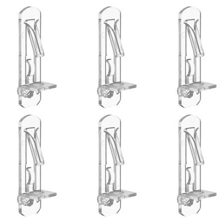 Lanzeuta 30Pcs Shelf Support Pegs Locking cabinet Shelf clips, clear ...