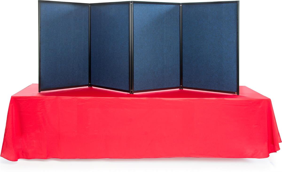 Trade Show Presentation Board, 4 Panels, 96.5"W x 36.5"H, Double Sided ...