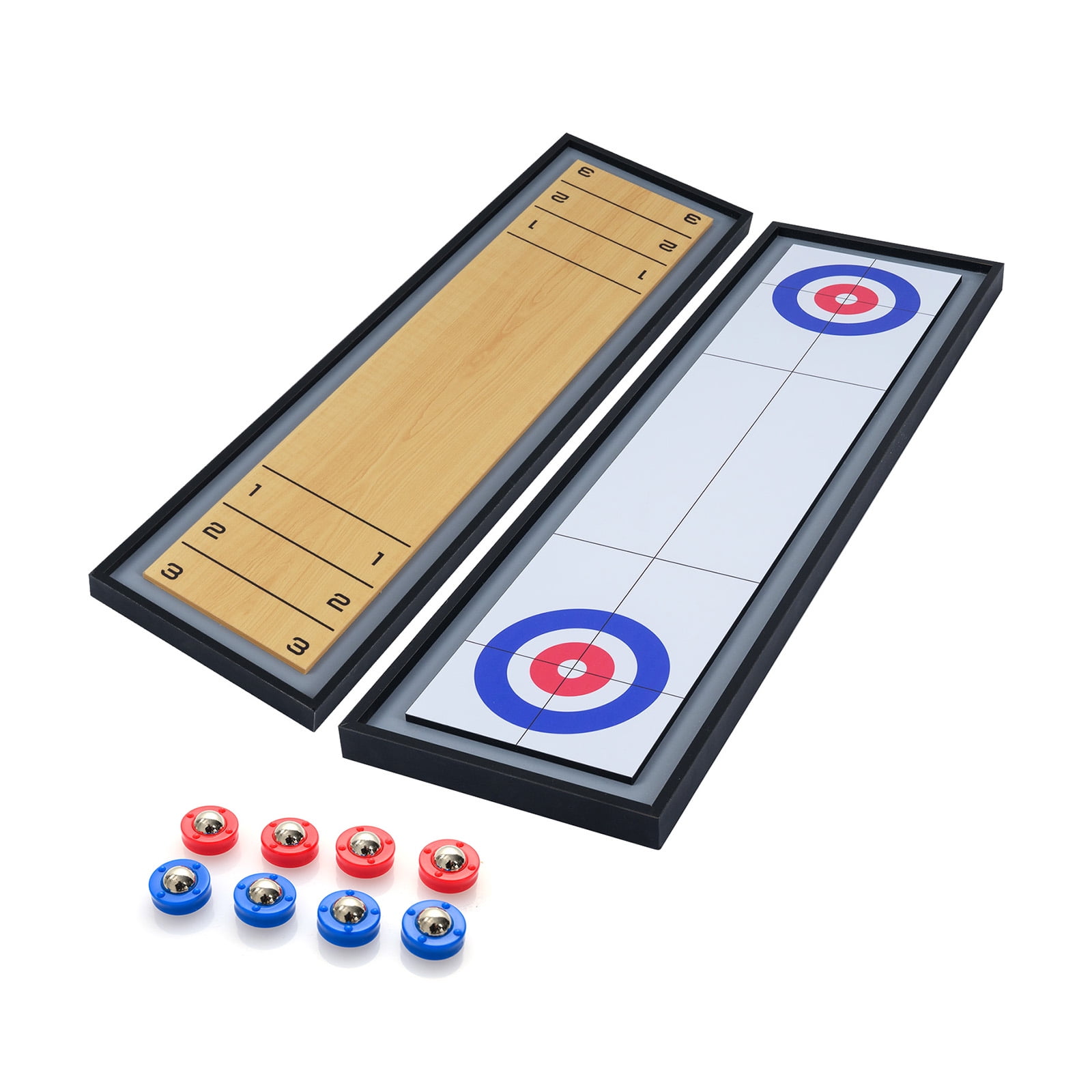 Click here for Gymax Shuffleboard & Curling 2 In 1 Board Game W/8... prices