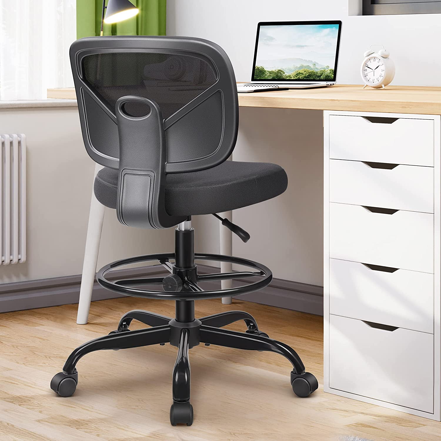 Coolhut Office Drafting Chair Armless, Tall Office Desk Chair ...