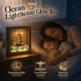 Coastal Lighthouse Sea Glass Shadow Box Night Light - Coastal ...