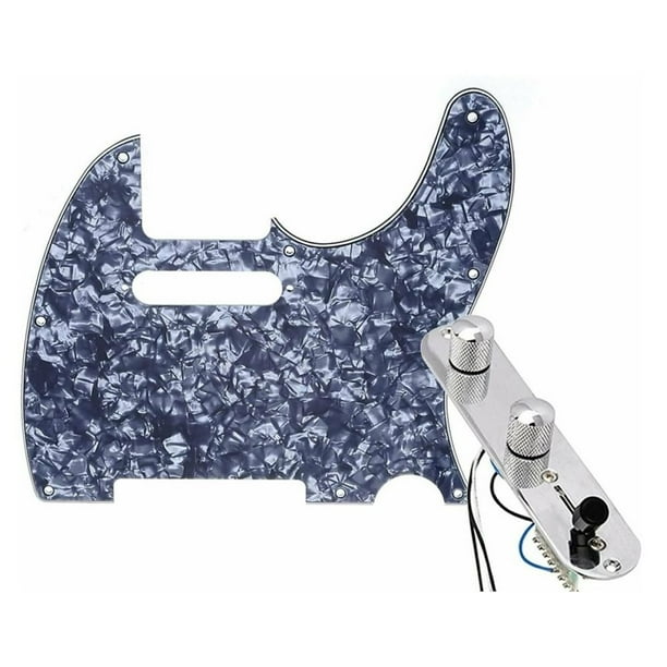 USA MIM Telecaster Pickguard and Loaded Control Plate Pearl Grey Blue ...