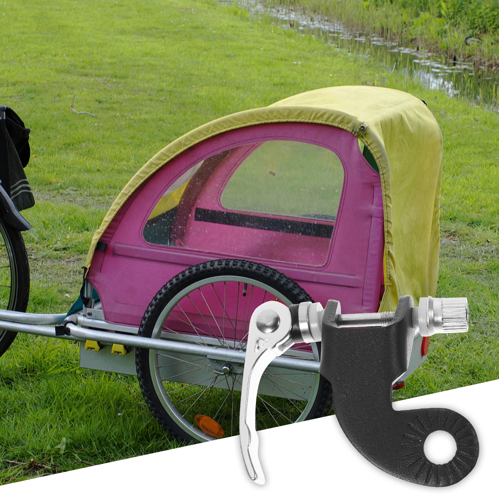 Click here for Unbranded 2pcs Bike Trailer Attachment Black Sturd... prices