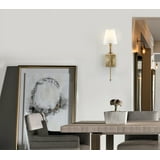 Pathson Set of 2 Classic Wall Sconce with Flared White Textile Lamp ...