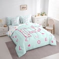 Catabedysis Alphabet Letters P 7pcs Queen Bedding,Cute Heart Pattern ...