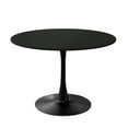 Round Dining Table, 42" Modern Coffee Table with Metal Base, Mid ...