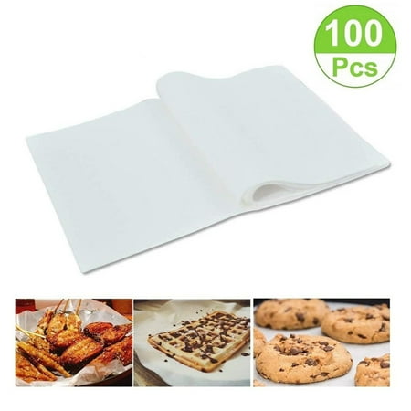 Opolski 100Pcs Baking Sheets Non-Stick Tear-Resistant Paper BBQ Grill ...