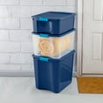 Sterilite 18 Gallon Latch & Carry Plastic Storage Bins, Stackable Tote ...