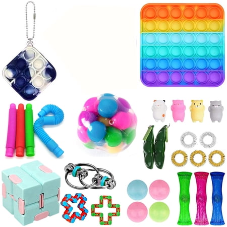Cheap Sensory Fidget Toys Pack Pop Push Bubble Fidget Toys Set Figet ...