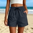 AGKIZG Shorts for Women Summer Casual Fashion Solid Color Ice Silk Thin ...
