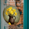 Acrylic Round Hanging Ornament, Daffodil Flower Still Life Print, 1pc ...