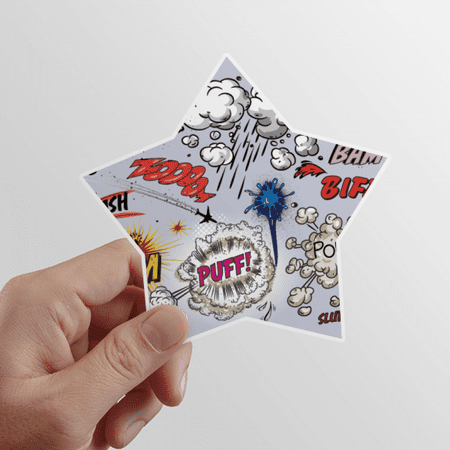 Cartoon Dialog Box Diagram Star Sticker Paster Vinyl Car Tags ...