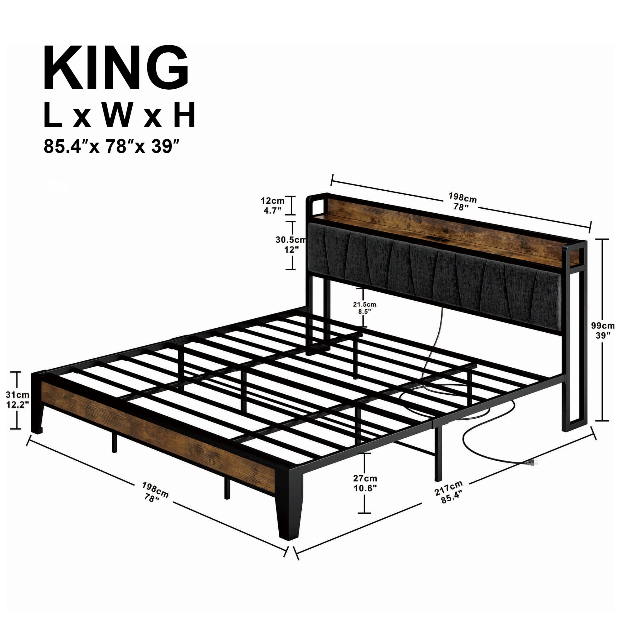King Size Bed Frame Dimensions