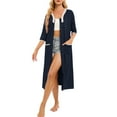 AMITOFO Women's Zipper Robe: Lightweight Summer Robe, 3/4 Sleeve House ...
