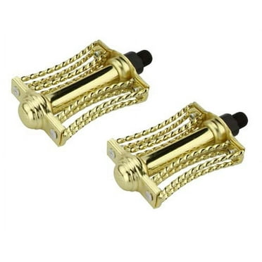 Double Square Round Twisted Pedals 1/2" Chrome. Bike pedals, bicycle ...
