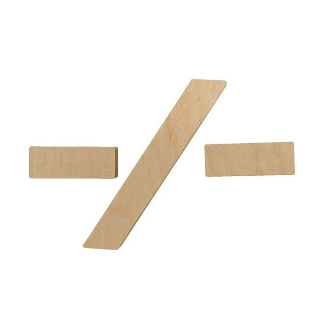 4 Inch Wooden Letter Dash-Slash - Proportionately sized to fit the 2 ...