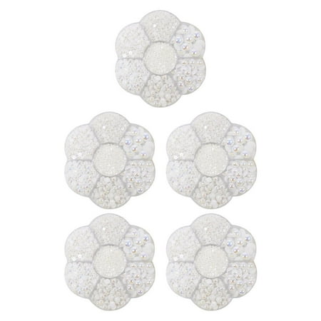 Ustyle 1/2/3/5 2800Pcs/Set Half Pearl Flatback Beads Satin Plastic ...