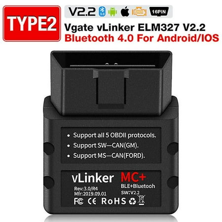 Vgate vLinker MC+ ELM327 Bluetooth 4.0 OBD2 Scanner WIFI Automotive ...