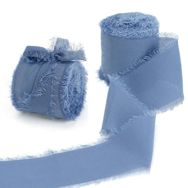 Chiffon Ribbon Fringe Silk Ribbon Handmade Ribbon Frayed Edges Ribbon ...