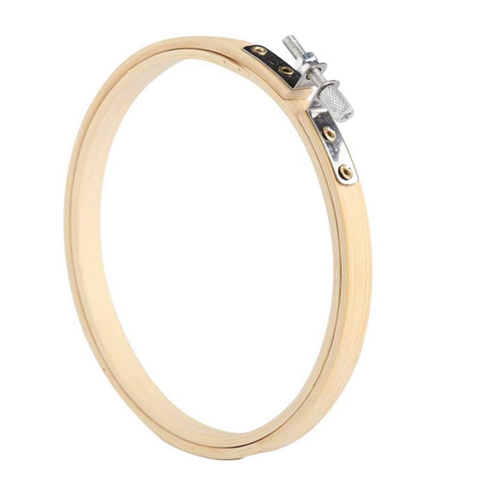 NOGIS 4 Inch Embroidery Hoops Wooden Round Adjustable Bamboo Circle ...