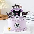 Kuromi Cake Topper Anime Action Figure Party Sanrio Happy Birthday ...