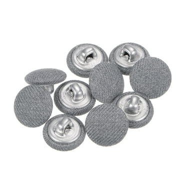 Uxcell 10pcs 40L Fabric Cloth Covered Button 25mm Round Holes Metal ...