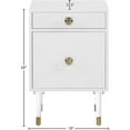 Home Square Lia Accent Table in Matte White & Acrylic - Set of 2 ...