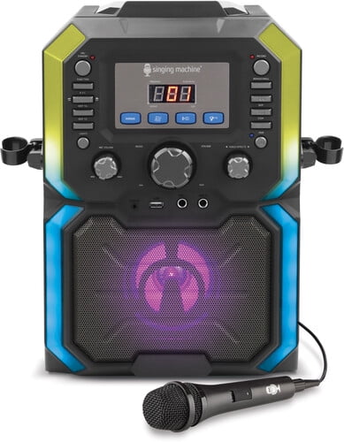 Singing Machine SML271BK CDG Bluetooth Karaoke Machine with lights ...
