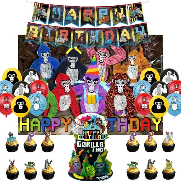 New Cute Cartoon Digital Circus Theme Birthday Party Decoration ...
