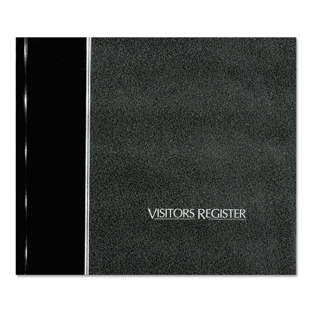 Rediform Office Products Visitor Register Book, Black Hardcover, 128 ...