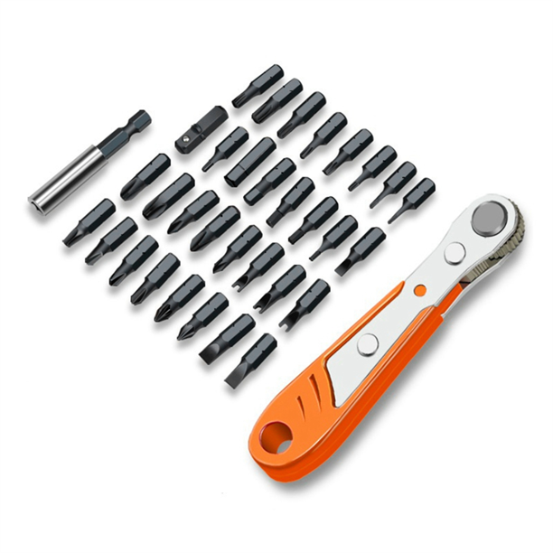 Two-Way Ratchet Screwdriver Combination Kit with 33 Screwdriver Head ...