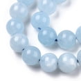 Dyed Quartz Round Bead Strands Imitation Aquamarine 8~9mm Hole: 1mm ...