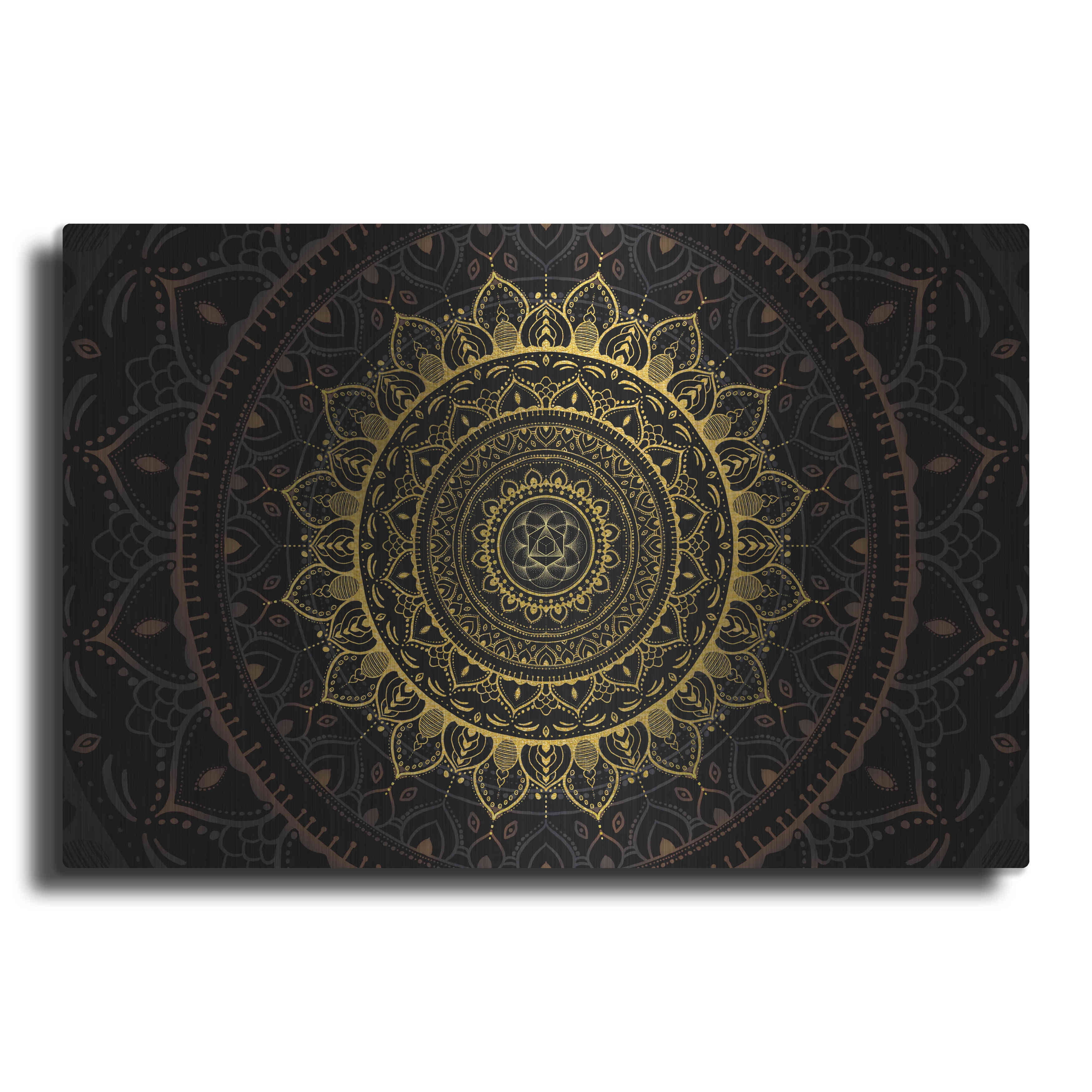 Luxe Metal Art 'Zen Mandala 2' by Cameron Gray, Metal Wall Art, 36"x24 ...