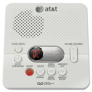 AT&T 1740 60 Min Record Time Digital Answering System, White - Walmart.com