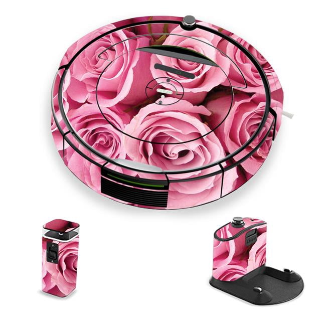 MightySkins IRRO690-Pink Roses Skin for iRobot Roomba 690 Robot Vacuum ...