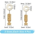 8Pcs 2 Styles DIY Leathercraft Locking Pins Brass Hand Sewing Position ...