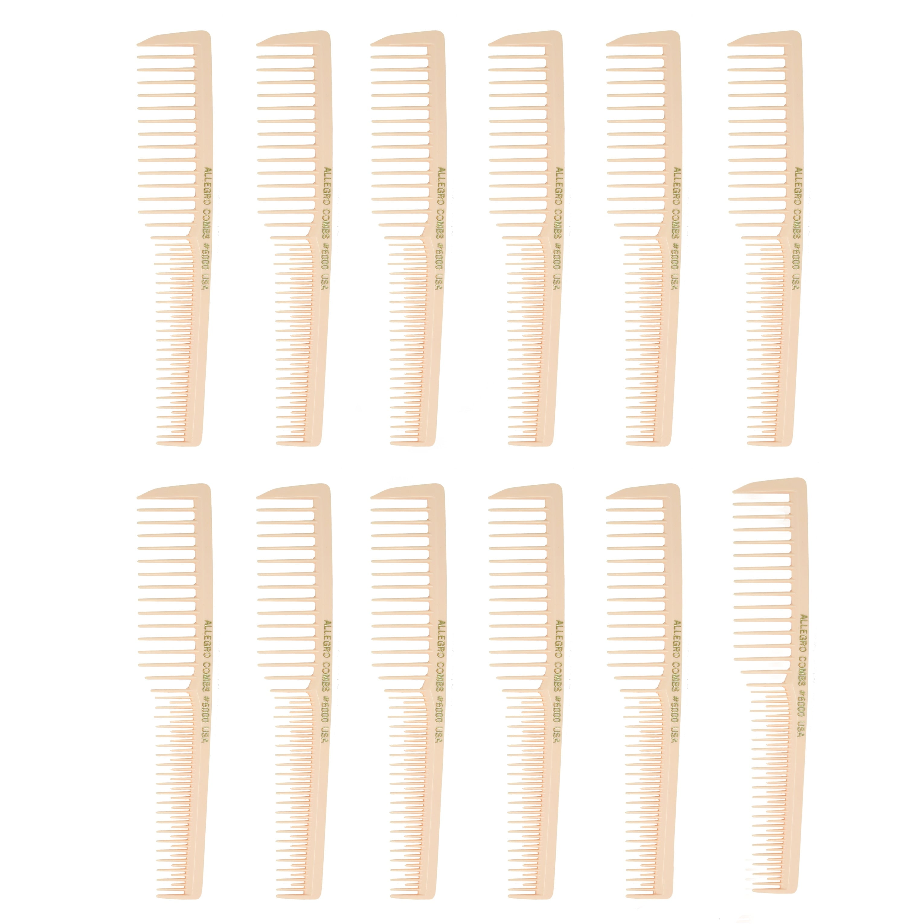 Allegro Combs 6000 Wide Tooth Teasing Lift Vented Hair Combs Space ...