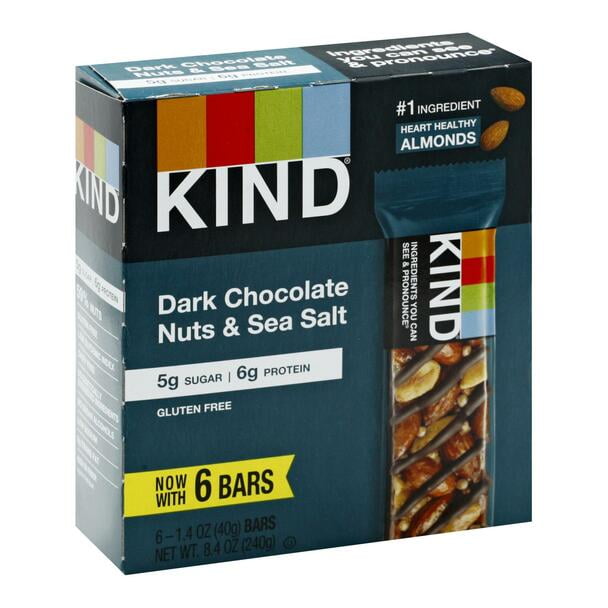 Kind Llc, Kind Bar, Snack Bars, Kosher, Dark Chocolate Nuts & Sea Salt ...