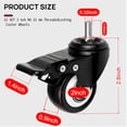 8-turn wheel set, 12 pcs 2-inch with double brake heavy-duty turn wheel ...