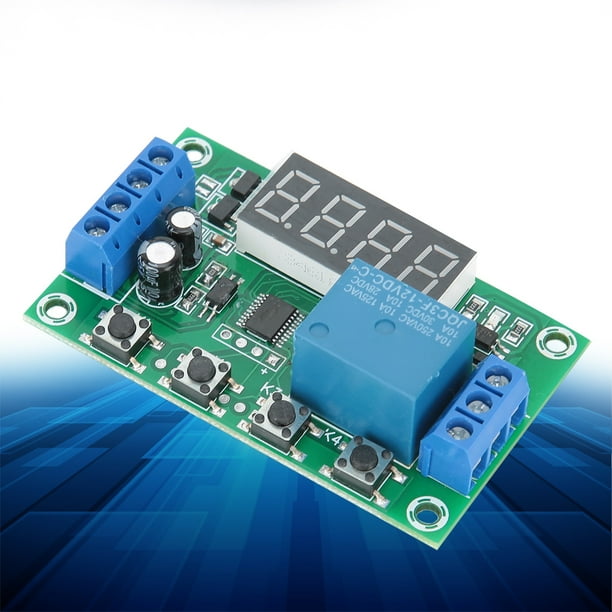 Relay Module,1-Way 12V Relay Module,Multifunctional Cycle Delay Circuit Switch,Time Adjustable ...