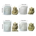 3D Owl Shape Silicone Molds for Epoxy Resin Scented Home Decoration ...