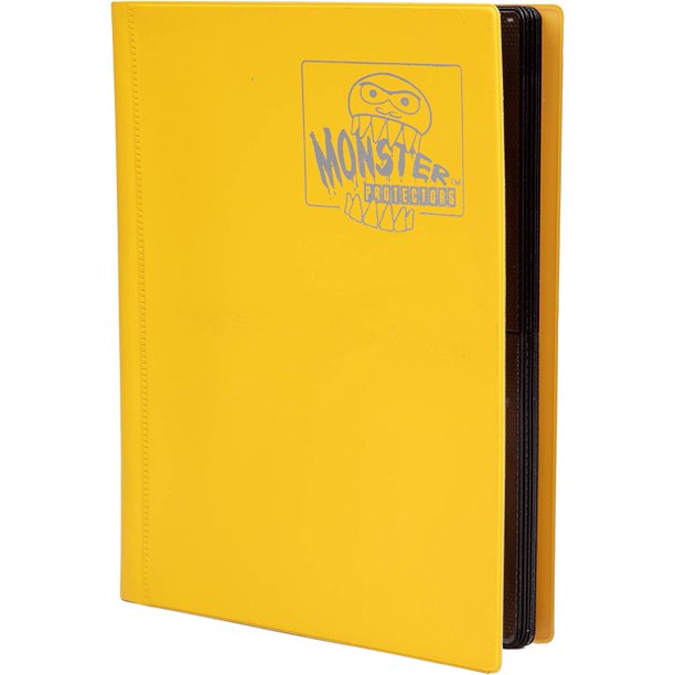 Monster Binder - 4 Pocket Trading Card Album - Matte Yellow (Anti-theft ...