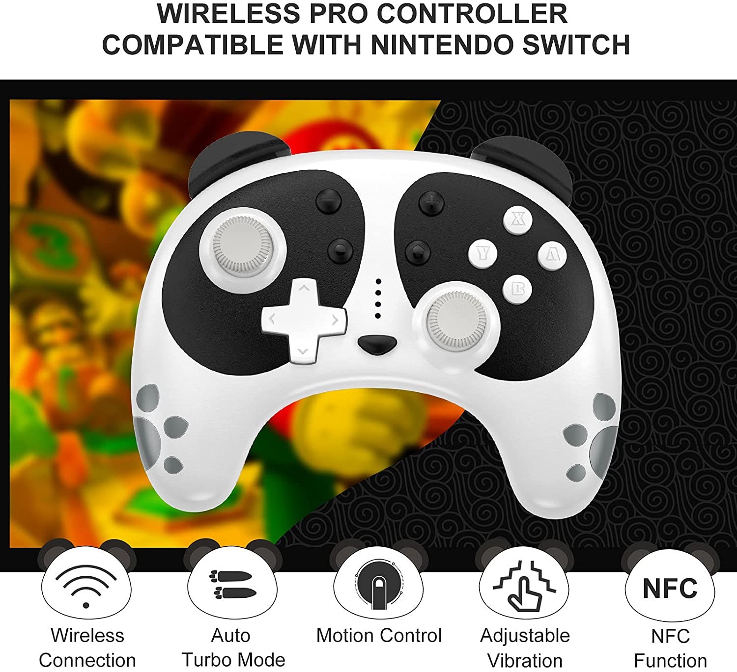 Wireless Controller for Nintendo Switch, Bmatwk Panda Cute Switch Pro ...