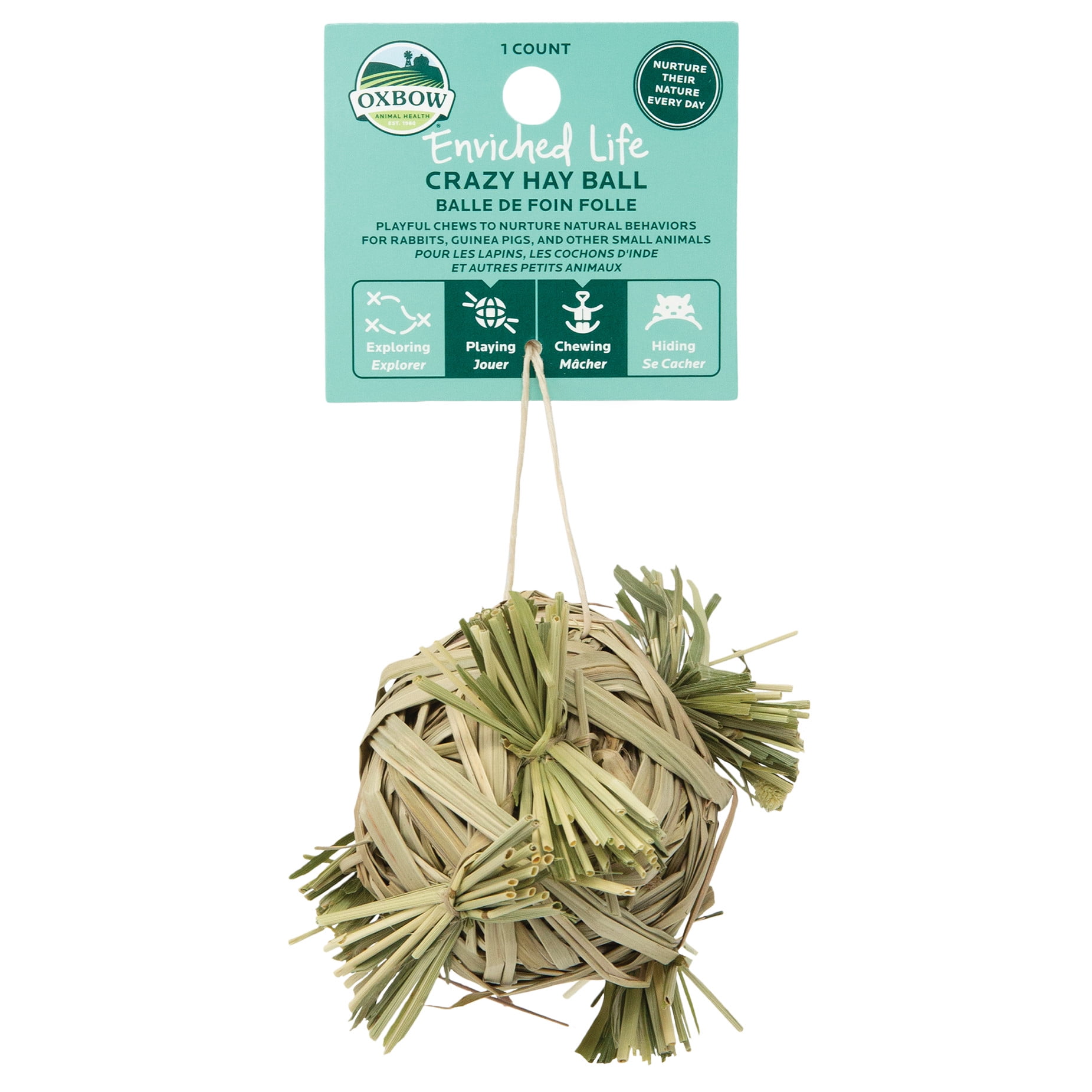Oxbow Enriched Life Crazy Hay Ball for Small Animals - Walmart.com