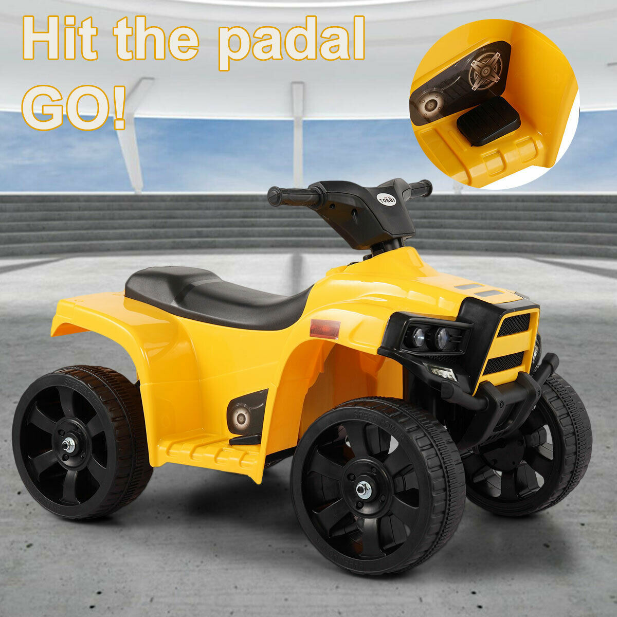 Buy Senbabe Ride on ATV, 6V Battery Powered Electric Quad, High/Low ...