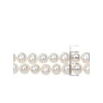 9 10mm Freshwater Cultured Pearl Sterling Silver Double Strand Necklace