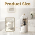 10 in Toothbrush Holders with Sliding Lid,Rotating 3 Slots Toothpaste ...