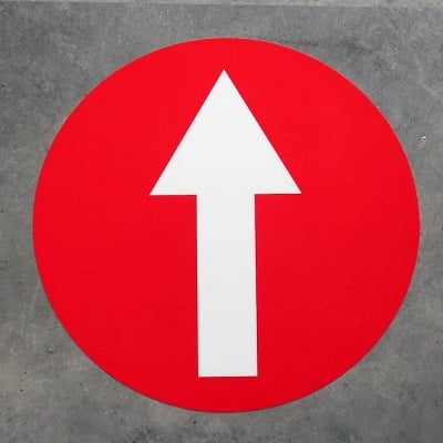 Sign-Social Distancing Floor Sticker 10" Arrow 6/Pack | Walmart Canada